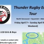 Thunder Rugby 2023 Easter Tour